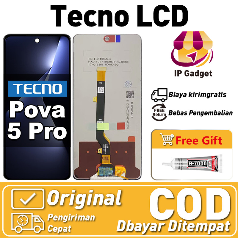 Jual Original LCD TECNO POVA 5 PRO fullset ori asli Layar hp ...