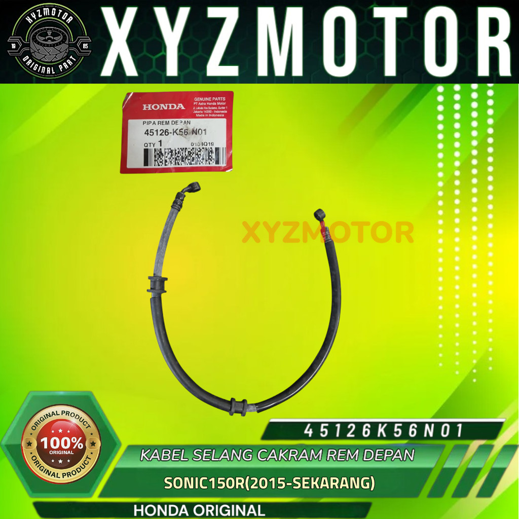 Jual KABEL SELANG CAKRAM REM DEPAN SONIC 150R HONDA 45126-K56-N01 ...