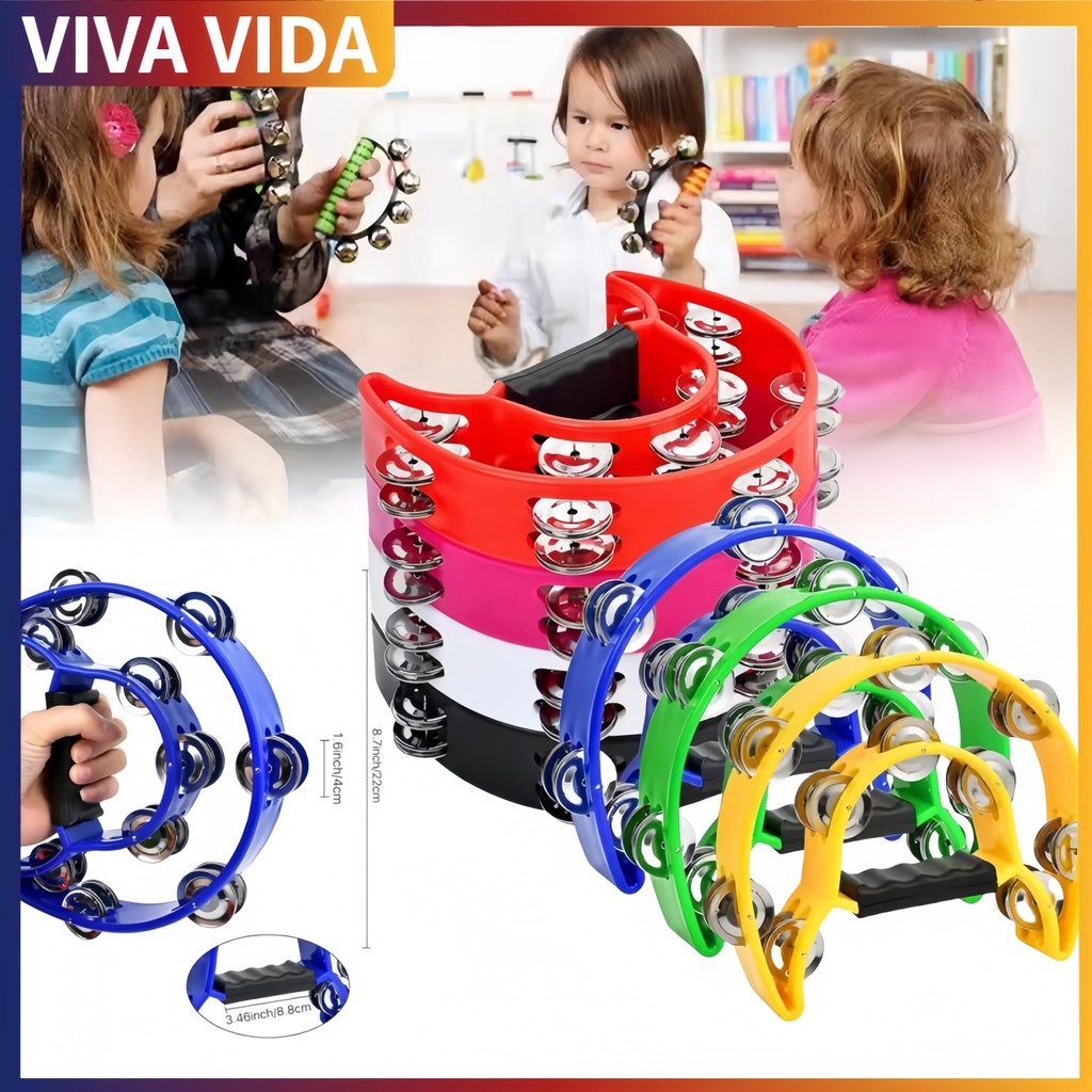 Jual Viva Alat Musik Tamborin Tambourine Double Ring Kecrekan ...
