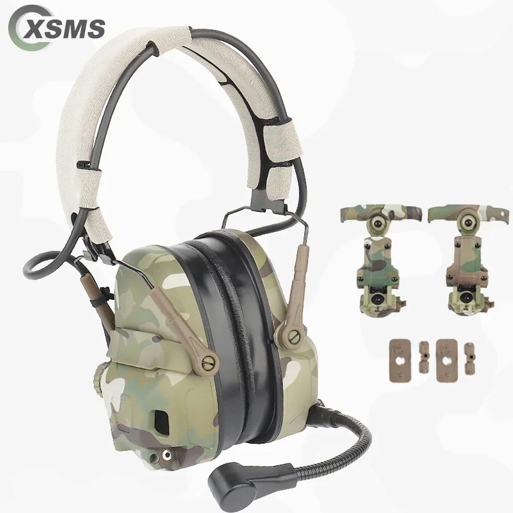 Jual Tactical Helmet Headset with Fast Helmet Rail Adapter Airsoft ...