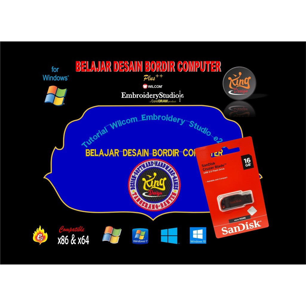 Jual Paket belajar desain bordir komputer dan software wilcom ...