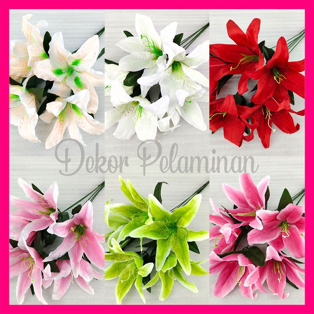 Jual COD BUNGA LILY TIGER ARTIFICIAL CABANG 5 - BUNGA HIASAN DEKORASI ...