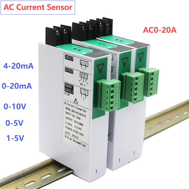 Jual Transducer Current Sensor 1 In 1 Out AC0-20A AC0-1A 0-4A 0-5A 0 ...