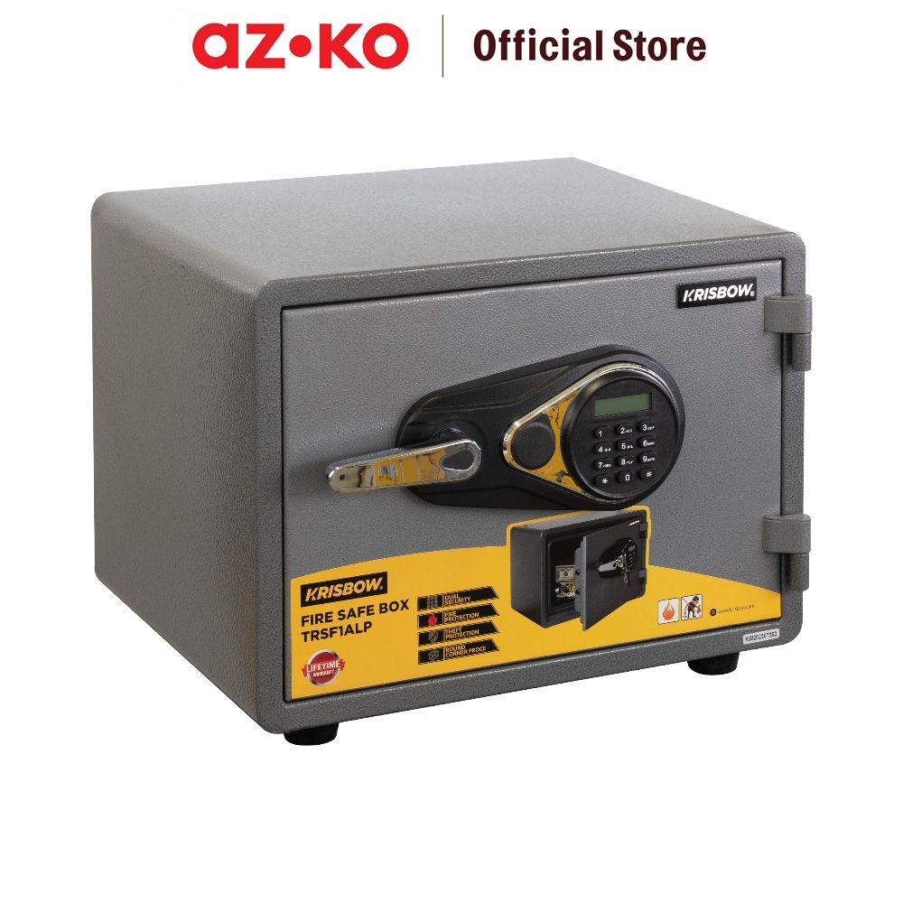 Jual AZKO Krisbow 49.5x39x35 cm Brankas Tahan Api Yb-350alp Brangkas ...