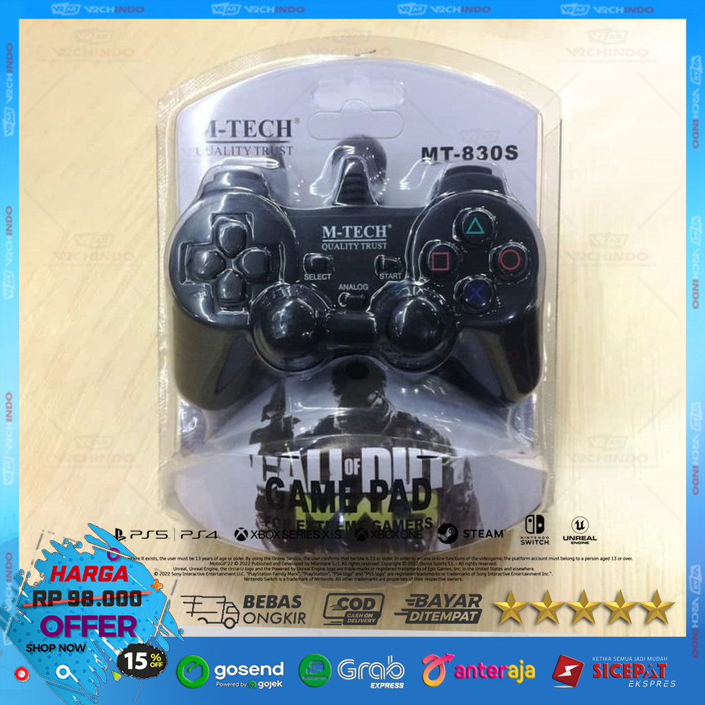 Jual Stick Gamepad M-Tech MT-830S Joystik Single USB for Game Dekstop ...