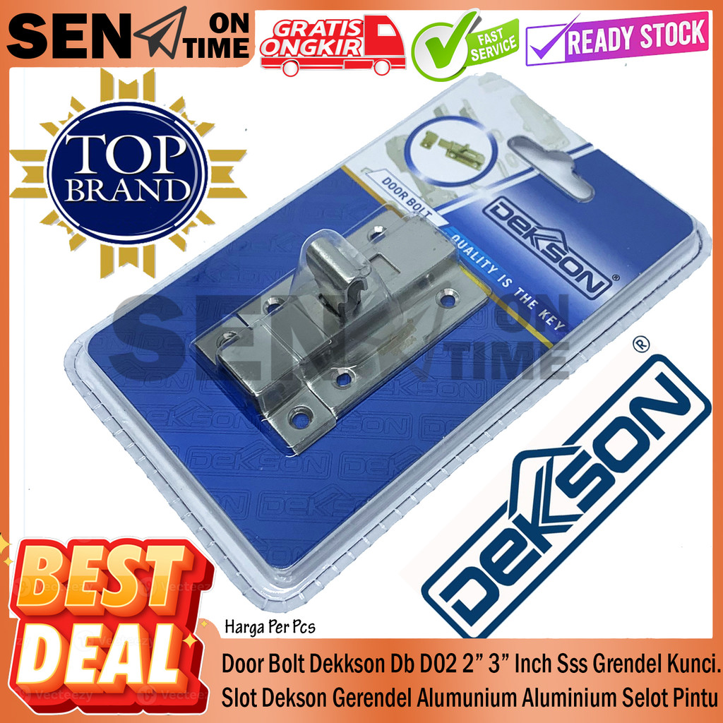 Jual Door Bolt Dekkson Db D02 2” 3” Geser Hitam Perak Chrom Inch Sss ...