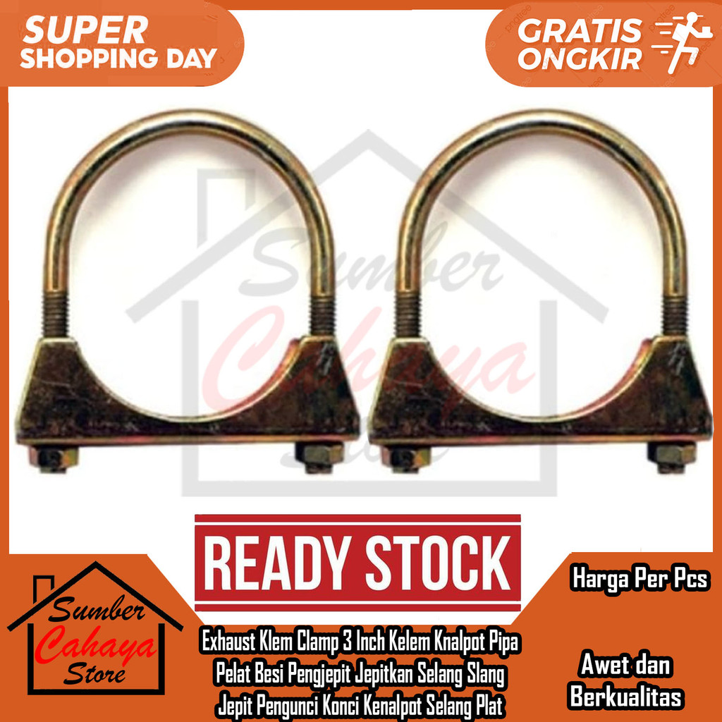 Jual Exhaust Klem Clamp 3 Inch Kelem Knalpot Clem Pipa Selang Slang ...