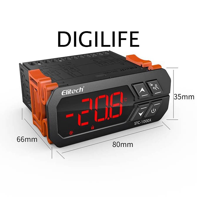 Jual Thermostat Elitech Original STC1000X Temperature Controller STC-1000X | Shopee Indonesia