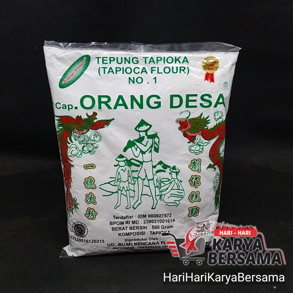 Jual TEPUNG TAPIOKA KANJI SAGU TANI CAP ORANG DESA BUMI KENCANA 500GR ...
