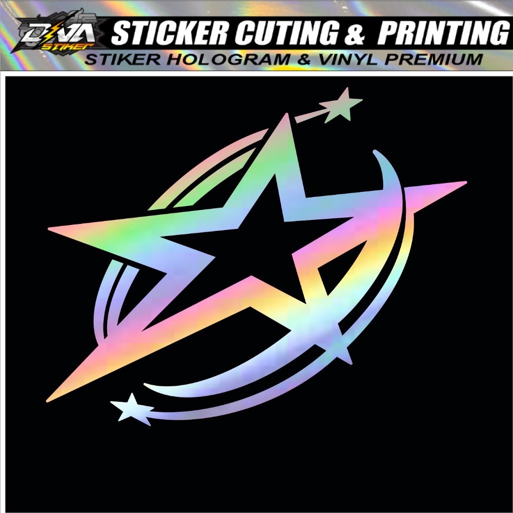 Jual Sticker Motor - Sticker cutting variasi bintang helm motor Stiker ...