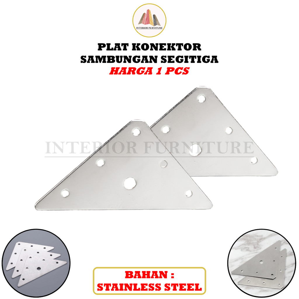 Jual Siku Konektor Segitiga Corner Plat Stainless Siku Penyangga Rak ...