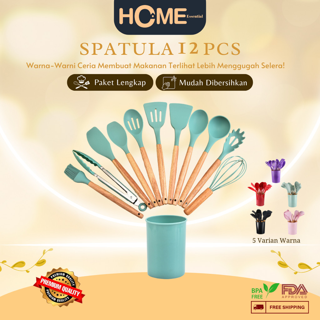 Jual Alat Masak Set Spatula Sehat Tahan Panas Silicone Kitchen tools ...