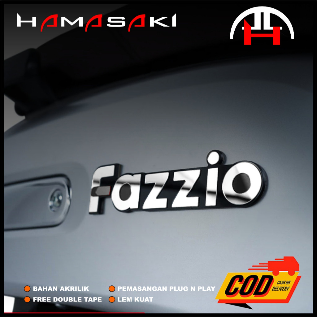Jual 2PCS EMBLEM FAZZIO 125 LOGO FAZZIO TIMBUL BUKAN STIKER FAZZIO ...