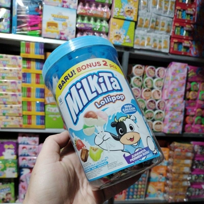 Jual MILKITA LOLLIPOP 270g ( 30 biji x 9g ) | Shopee Indonesia