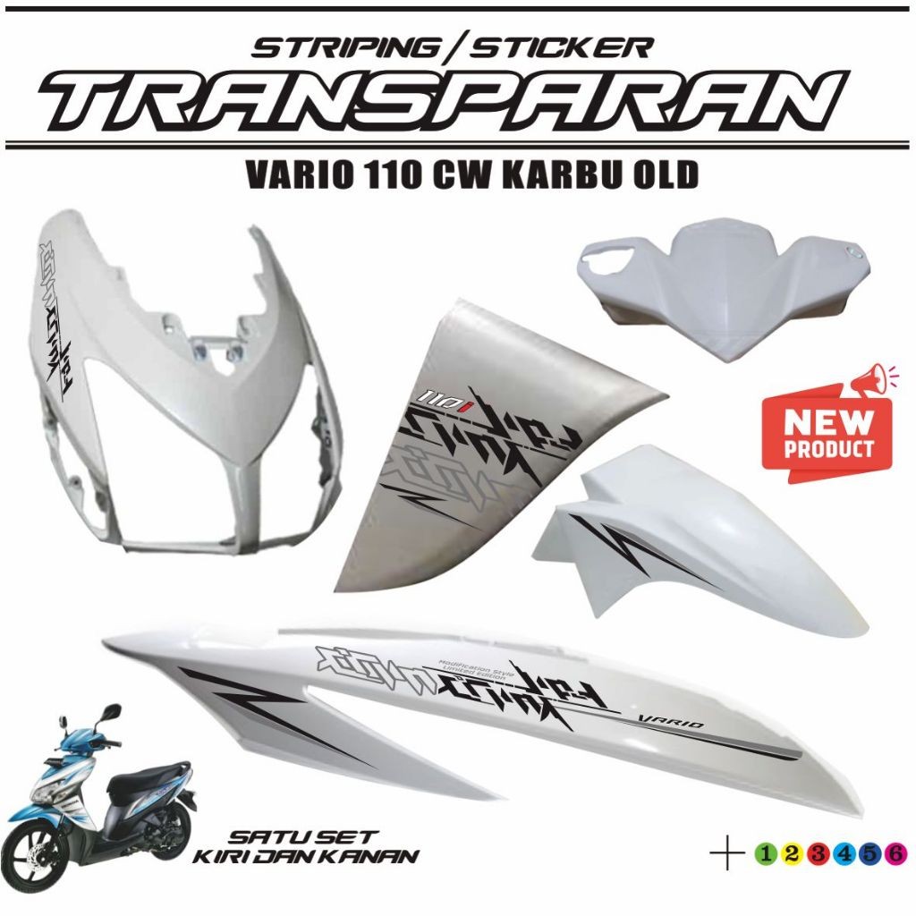 Jual striping sticker vario 110 fi/karbu list simpel transparan uv custame VARIASI KEREN ...