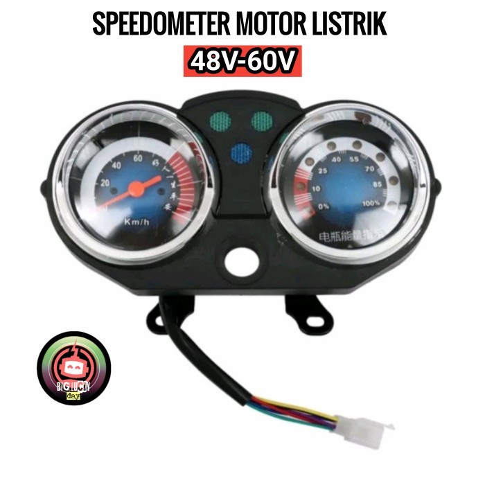 Jual SPEEDOMETER + INDIKATOR BATERAI SEPEDA LISTRIK MOTOR LISTRIK 48V ...