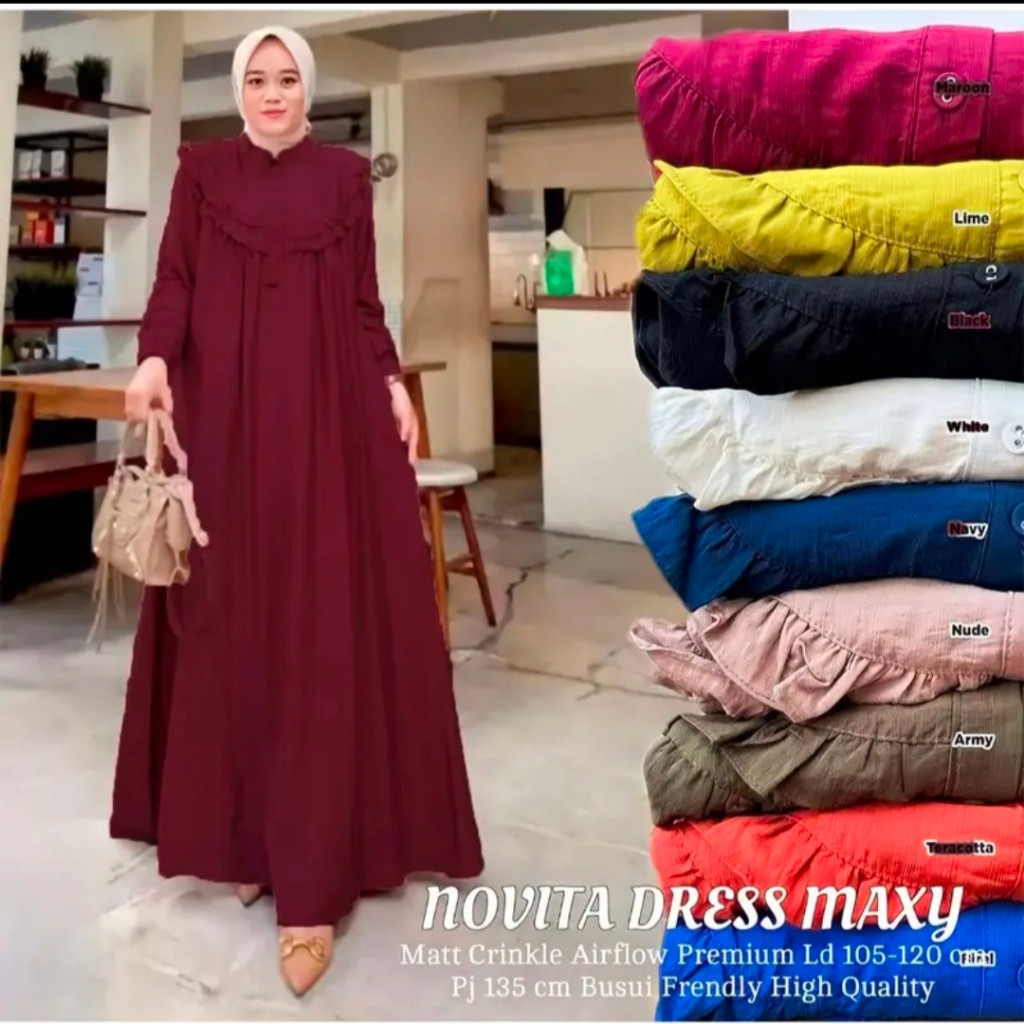 Jual Gamis polos simple modis/ Gamis abaya terbaru 2025/ Gamis crinkle ...