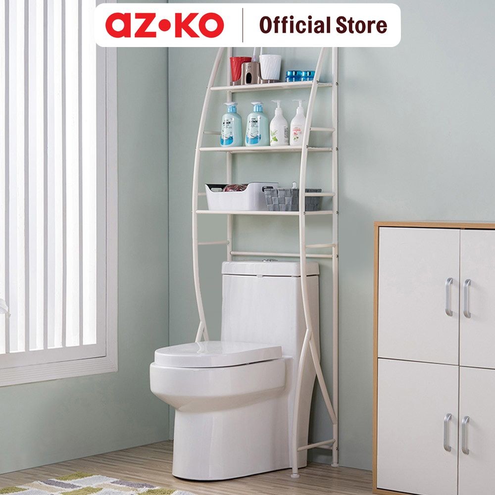 Jual AZKO Stora Rak Besi Toilet Serbaguna - Putih Storage Rack Metal ...