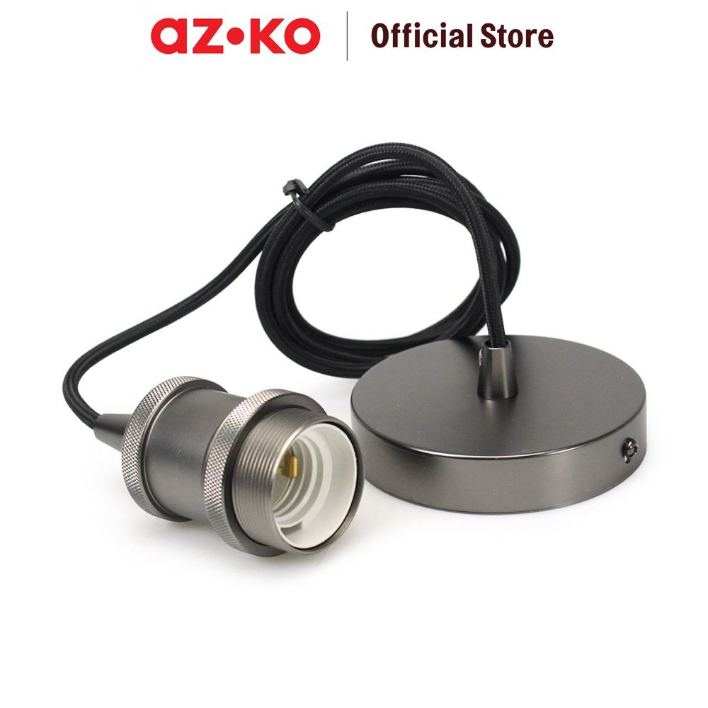 Jual AZKO Krisbow Fitting Lampu E27 Vintage - Hitam Lamp Holder Socket ...