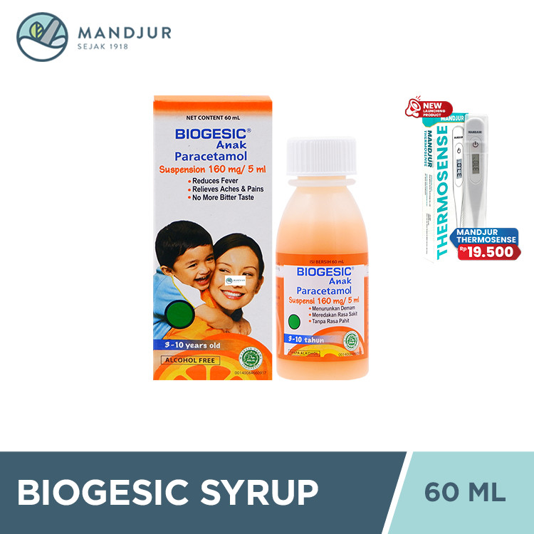 Jual Biogesic Syrup 60 mL - Pereda Demam dan Nyeri Anak | Shopee Indonesia