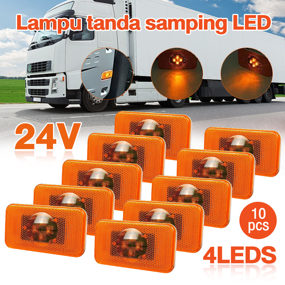 Jual Lampu Sein Samping Truk LED 24V Lampu Bak Truk Running 24 Volt Led Sein Mobil Lampu 24 volt ...