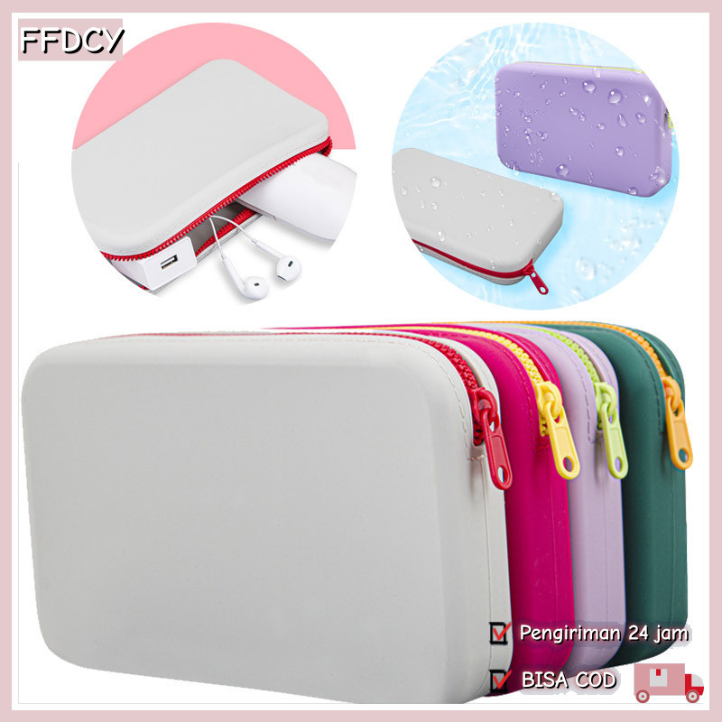 Jual Kedap Air Portabel Silikon Kotak Penyimpanan Karet Pouch Charger ...