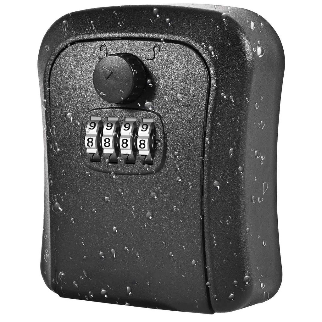 Jual Key Lock Box Wall Mount 4 Digits Combination Lockbox Waterproof ...
