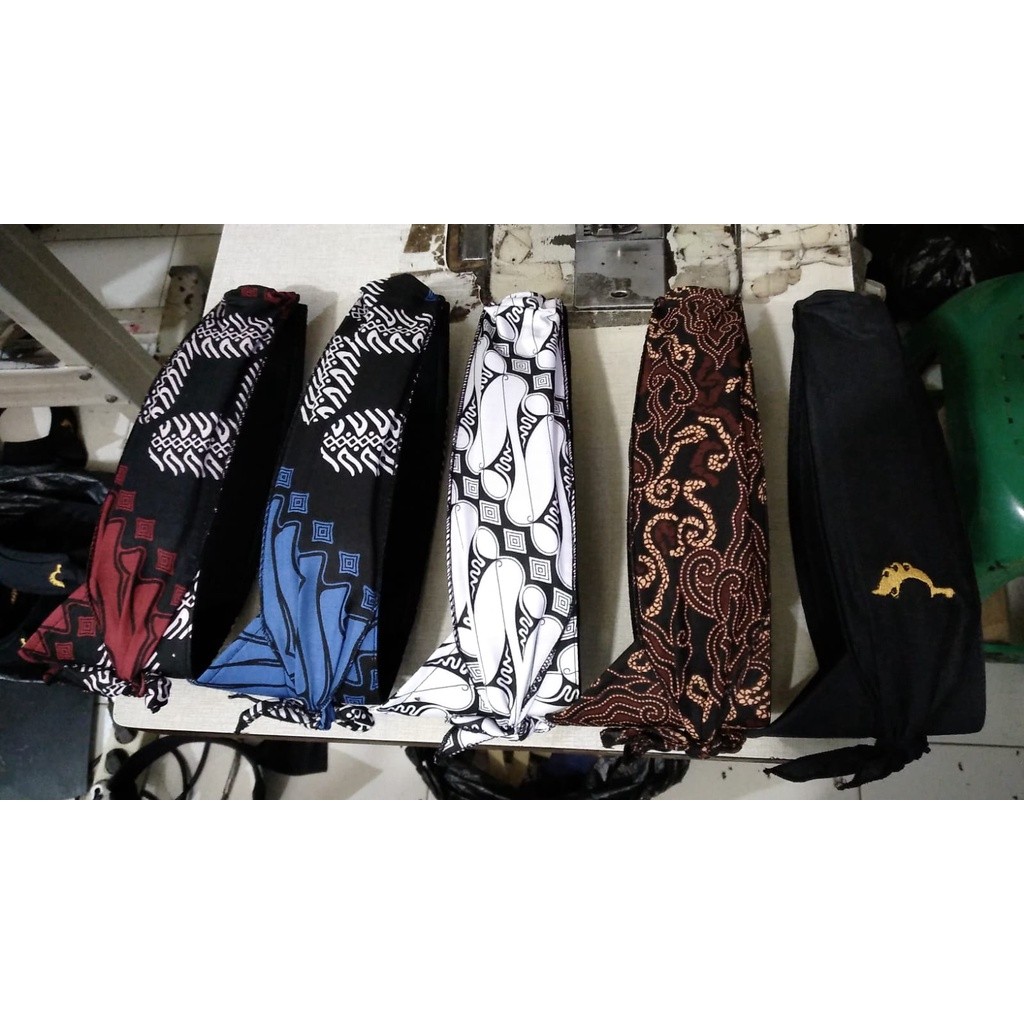 Jual blankon motif batik /iket sunda praktis allsise dewasa 54-60cm ...