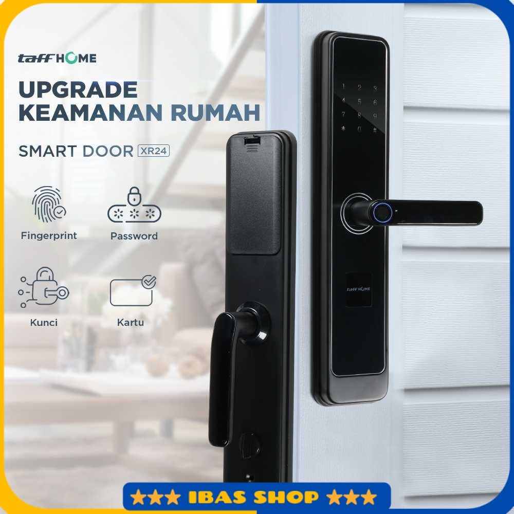 Jual TaffHOME Smart Door Lock Fingerprint Password Card RFID Alarm - XR24 | Shopee Indonesia