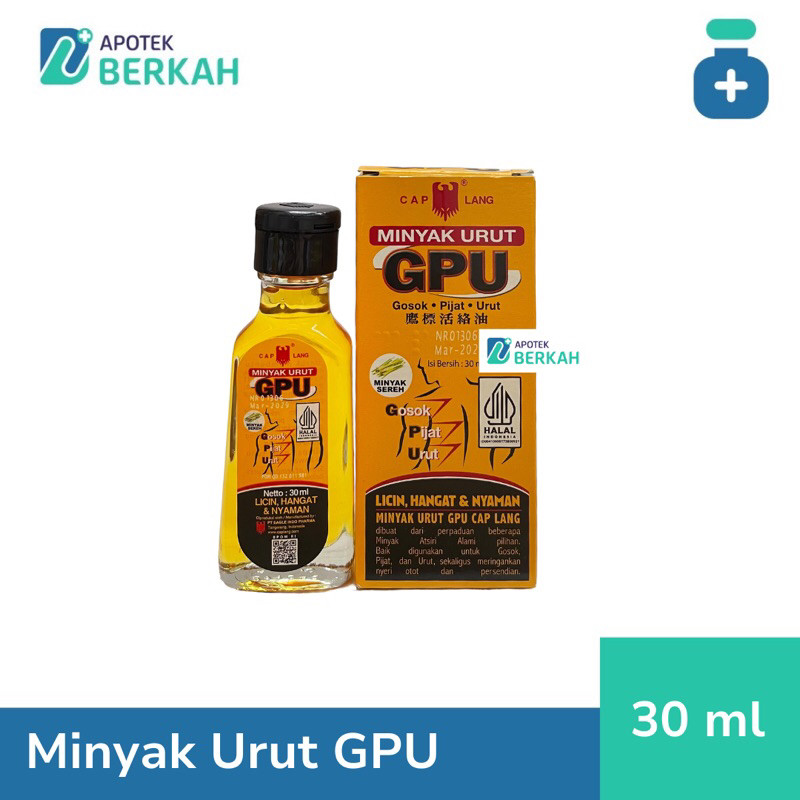 Jual Cap Lang Minyak Urut GPU Sereh untuk Meredakan Pegal Linu - 30 ML ...