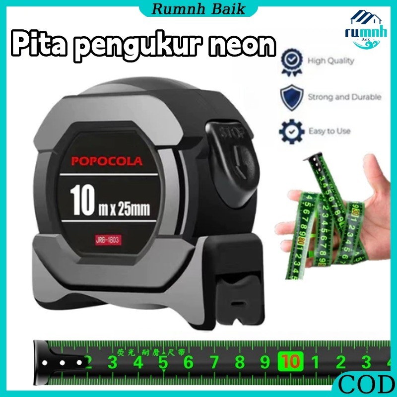 Jual 10 Meter Pita pengukur Meteran Paling Kuat/Meteran Digital Laser ...