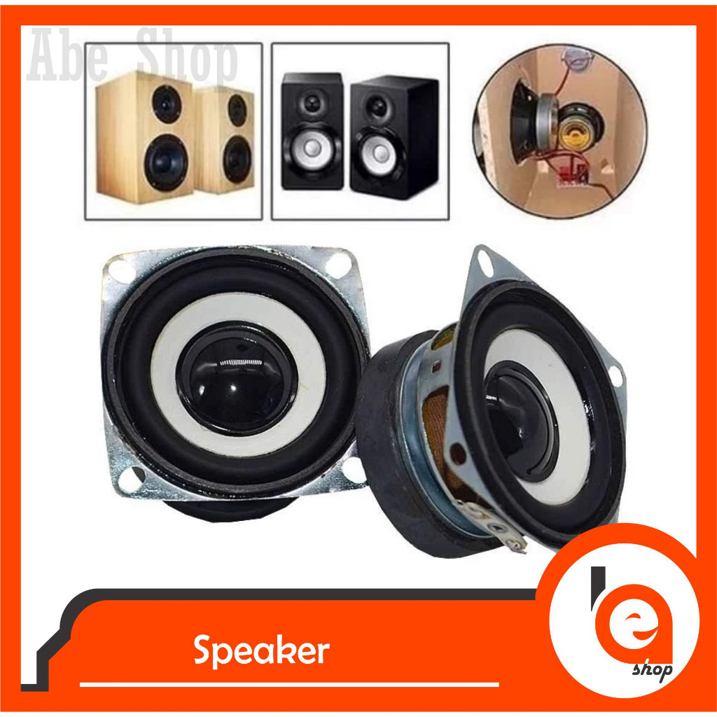 Jual Mini Speaker Hitam Putih 52 mm 2 inch 4 ohm 3 Watt All Range Abe | Shopee Indonesia