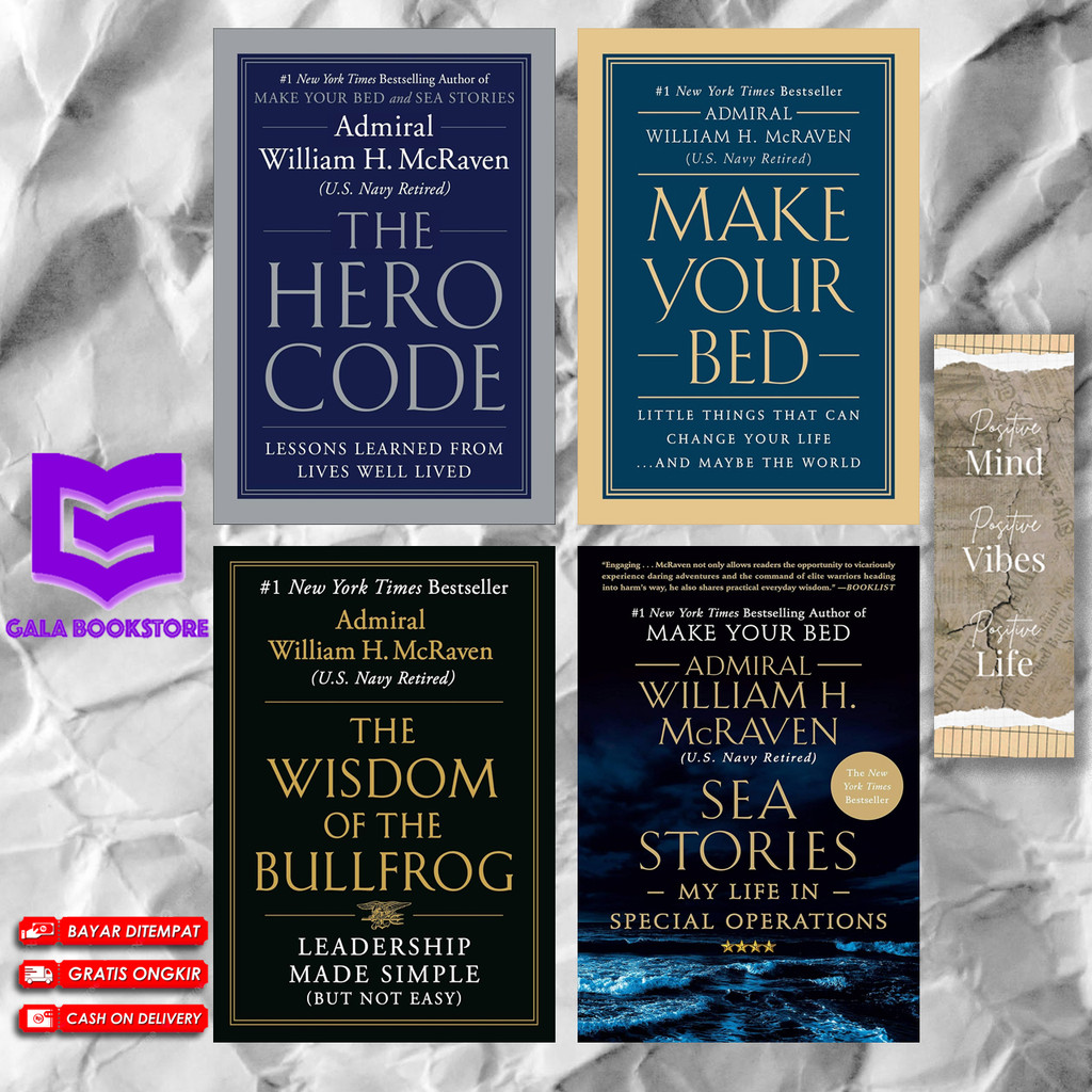 Jual The Wisdom of the Bullfrog - Make Your Bed - Sea Stories - The Hero Code By Admiral William ...