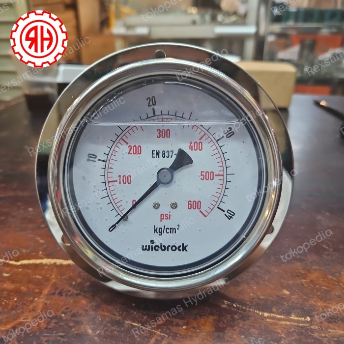 Jual BB99 PRESSURE GAUGE / MANOMETER 4" PAYUNG 40 KG CBM WIEBROCK | Shopee Indonesia