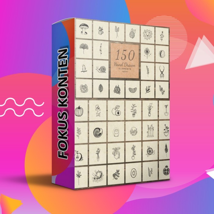 Jual Nature's Art 150 Hand-Drawn Elements - Digital Konten | Shopee ...