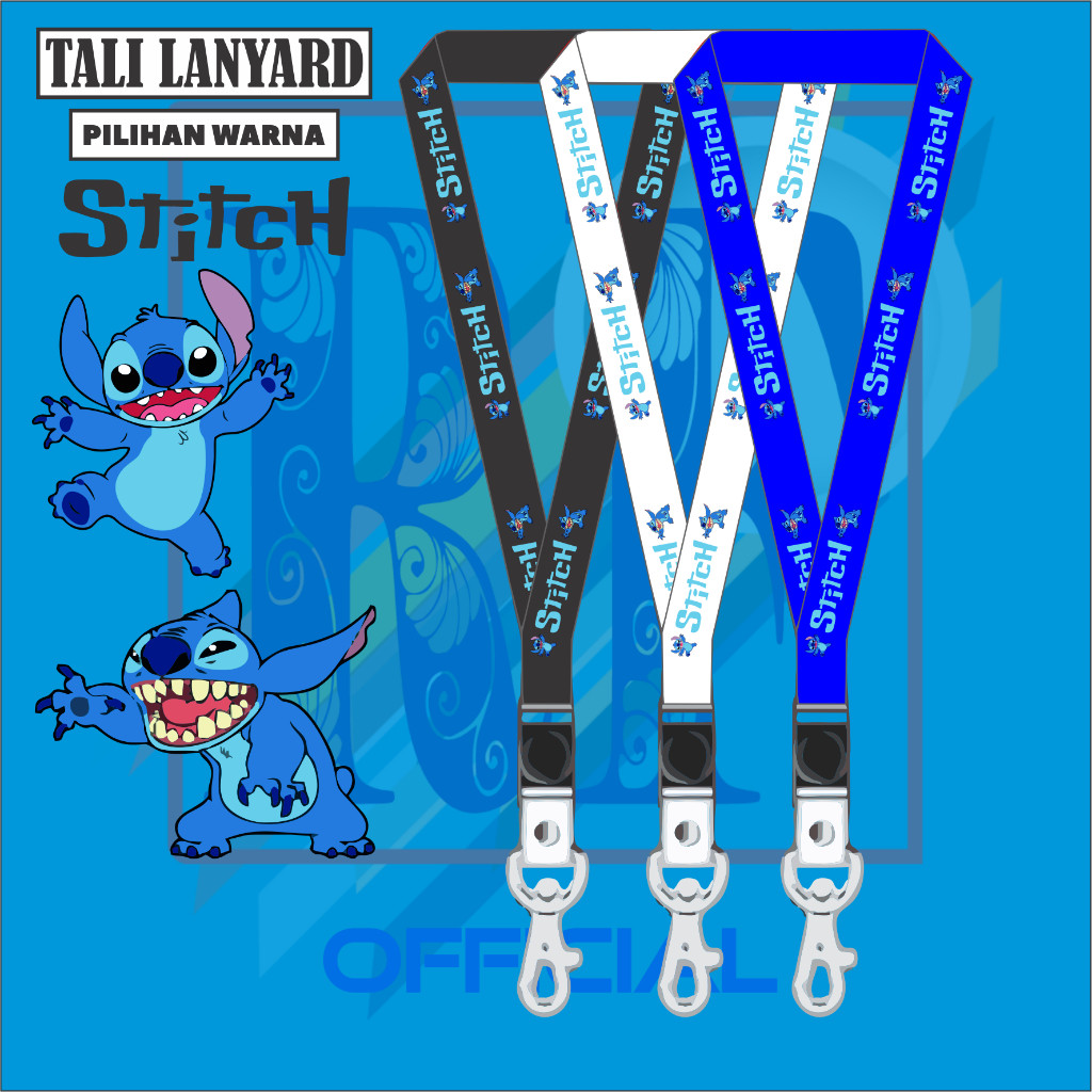 Jual TALI LANYARD STITCH & LILO - STITCH HAPPY - TALI ID CARD GANTUNGAN ...