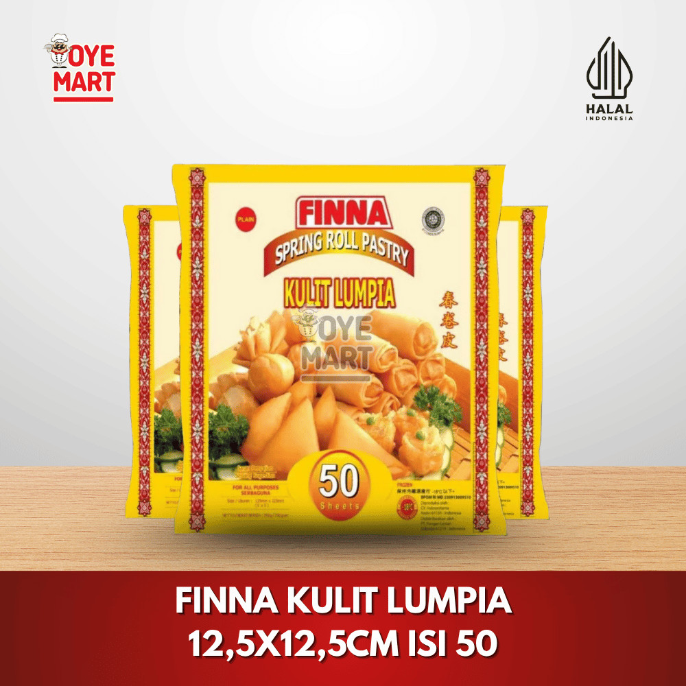 Jual FINNA KULIT LUMPIA UKURAN 12,5CM X 12,5CM ISI 50 LEMBAR FINA ...