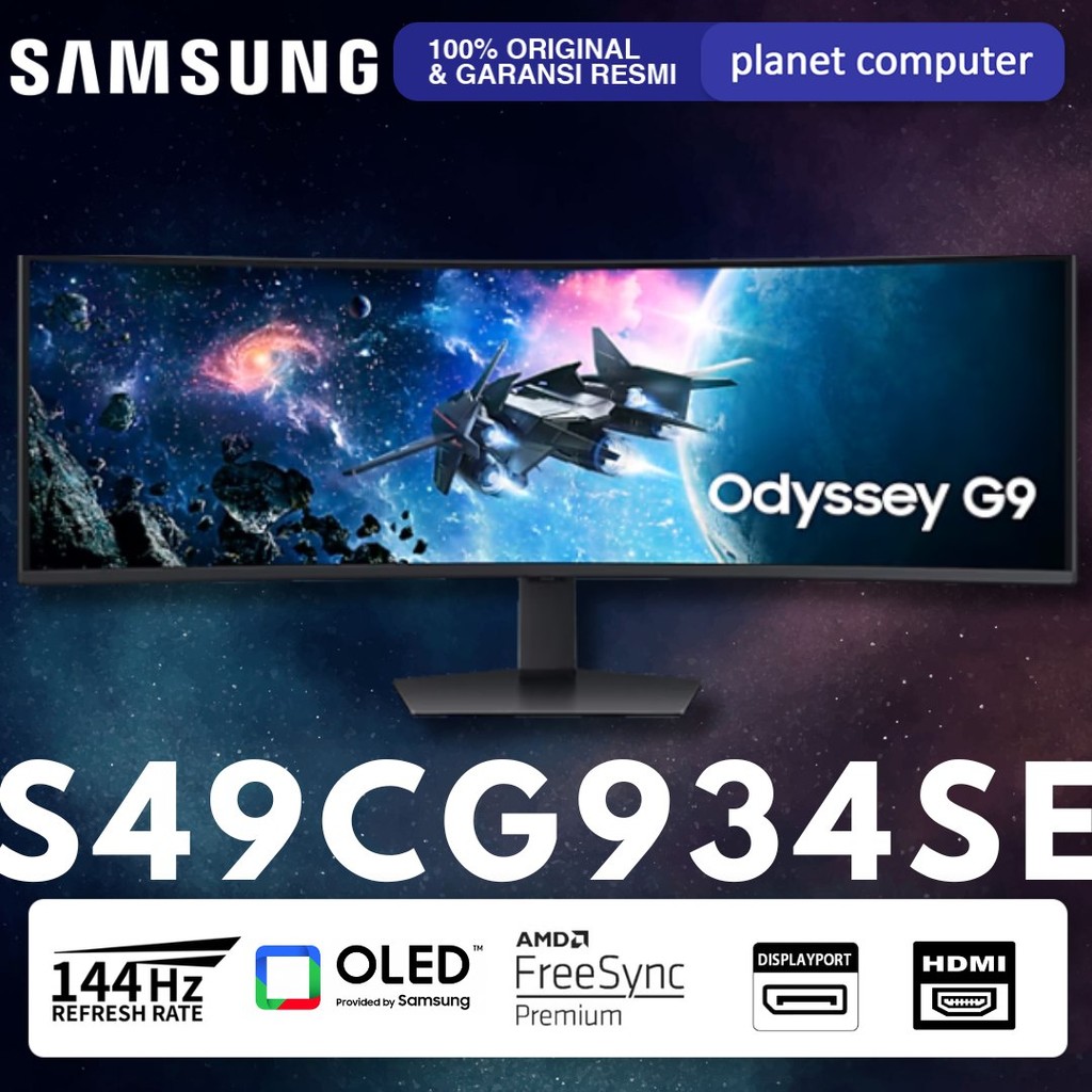 Jual Monitor Samsung Odyssey OLED G9 G93SC LS49CG934SE 49" 5120x1440 ...