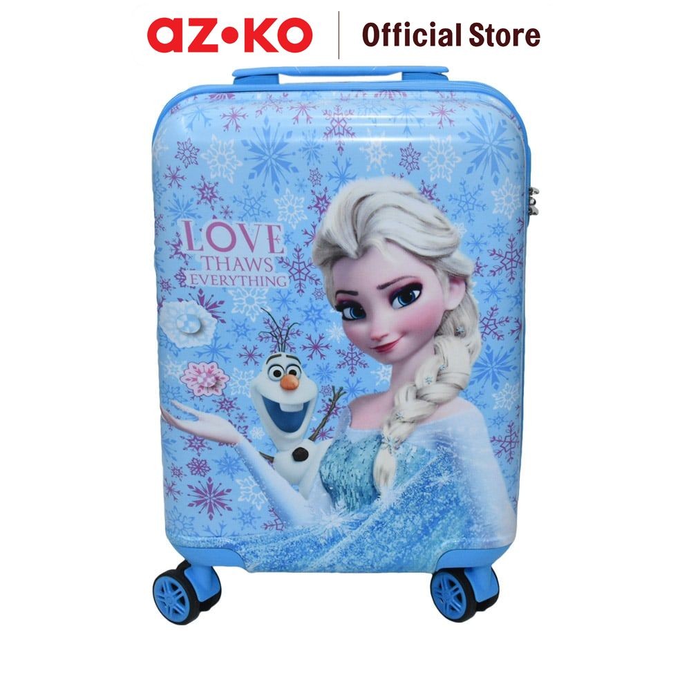 Jual AZKO Disney 18 inci Koper Anak Pc & Abs Tsa Lock Elsa Frozen ...