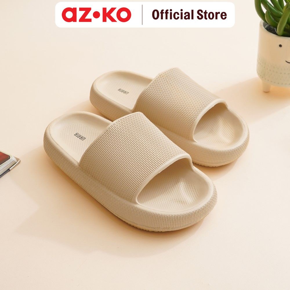 Jual AZKO Ataru Ukuran 39-40 Sandal Thick Slides Rubber - Krem Beige ...