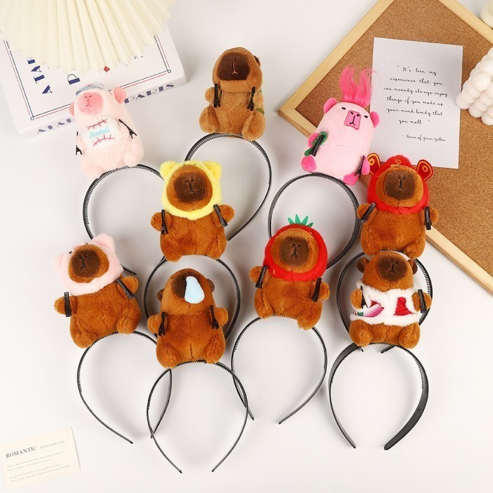 Jual NEW NEW Bando Jepitan Korea Viral Capybara Bear Bando Beruang ...