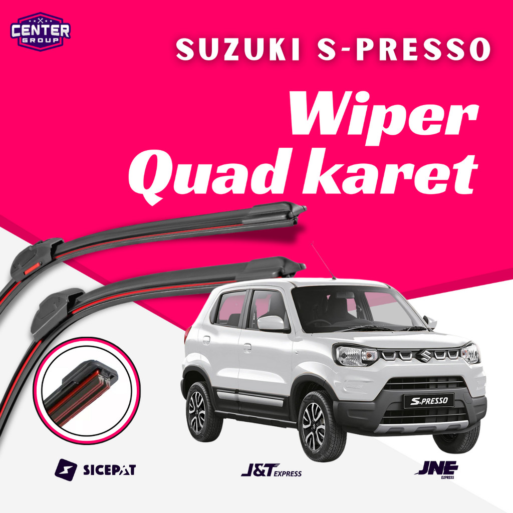 Jual Wiper Quad Blade Suzuki S-Presso Spresso Frameless 4 Lapis Karet ...
