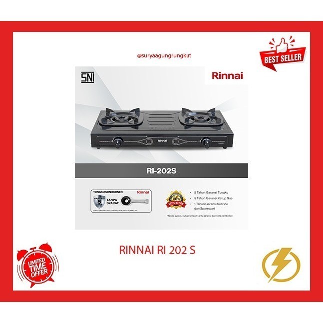 Jual KOMPOR GAS RINNAI 2 TUNGKU RI - 202 S | Shopee Indonesia