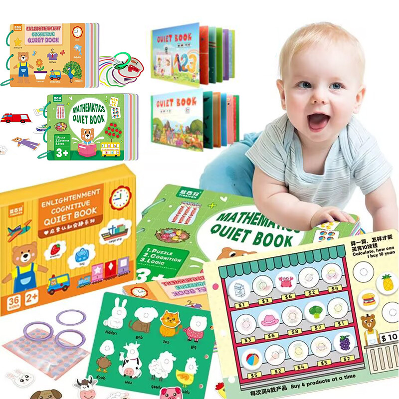 Jual Montessori Busy Book For Kids 2 3 4 Years Sensory Stickers Busy ...