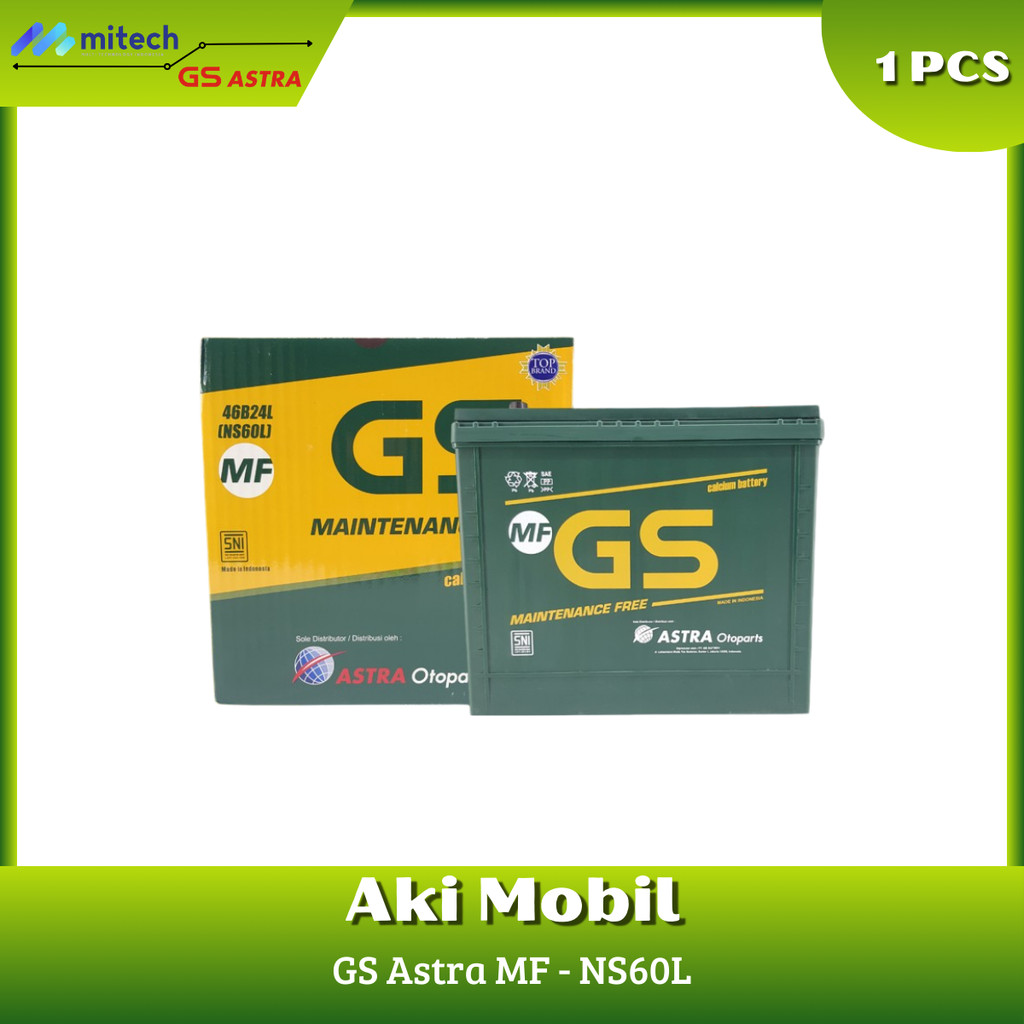 Jual Gs Mf Astra Aki Kering Mobil Nissan March NS60L 12V / 45Ah | Shopee Indonesia