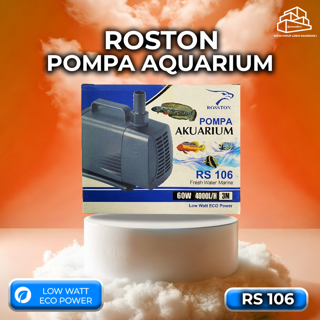 Jual ROSSTON Pompa Celup Water Pump Aquarium RS - 106 Dengan Kapasitas ...