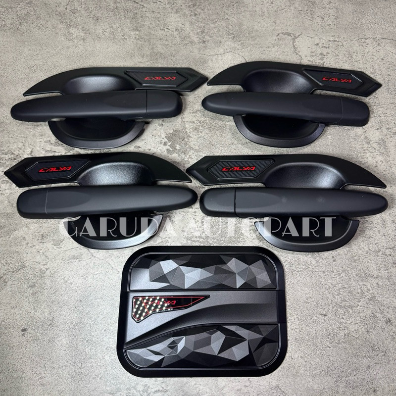 Jual Paket outer handle tank cover Calya Hitam Doff | Shopee Indonesia