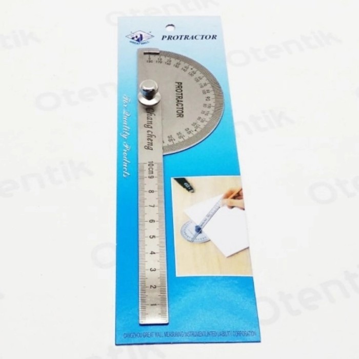 Jual PENGGARIS BUSUR DERAJAT 180 / PROTRACTOR STAINLESS 10CM - 180 ...