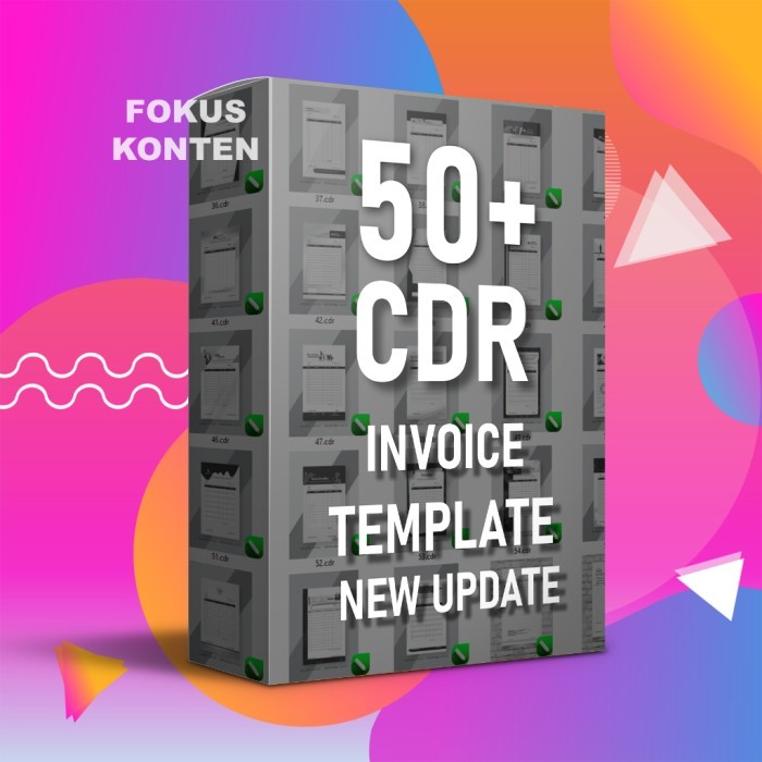 Jual 50+ Desain Invoice Template CDR x4 New Update - Digital Konten ...