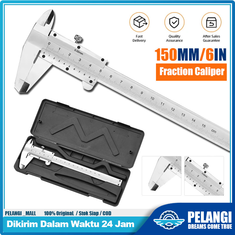 Jual 6INCH Jangka sorong stainless Vernier Caliper 150MM Sigmat Besi Manual | Shopee Indonesia